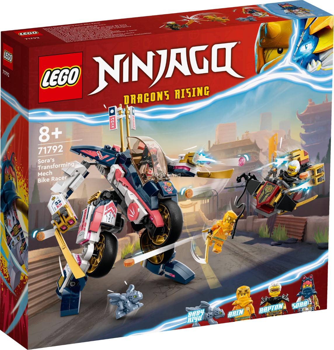 LEGO 71792 NINJAGO Sora Transforming Mech Bike Racer Building Toy Set