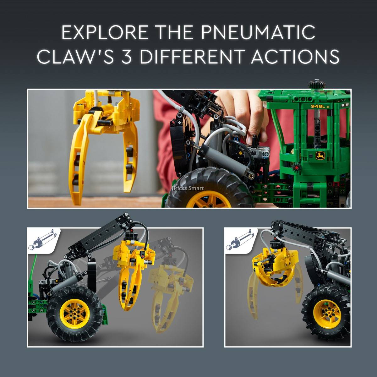 LEGO 42157 Technic John Deere 948L-II Skidder Building Toy Set