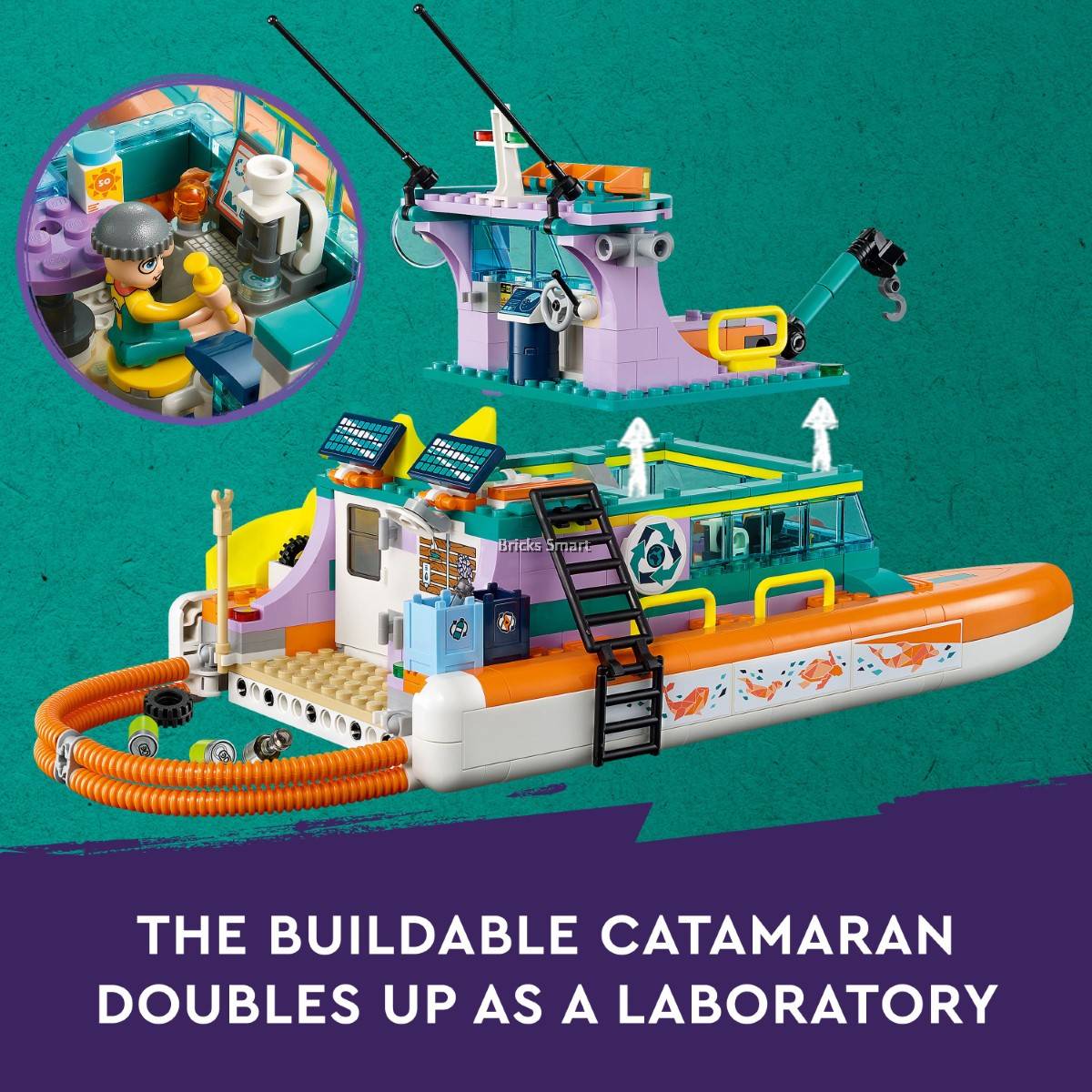 LEGO 41734 Friends Sea Rescue Boat Building Toy Set