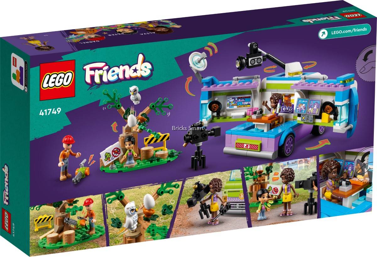 LEGO 41749 Friends Newsroom Van Building Toy Set