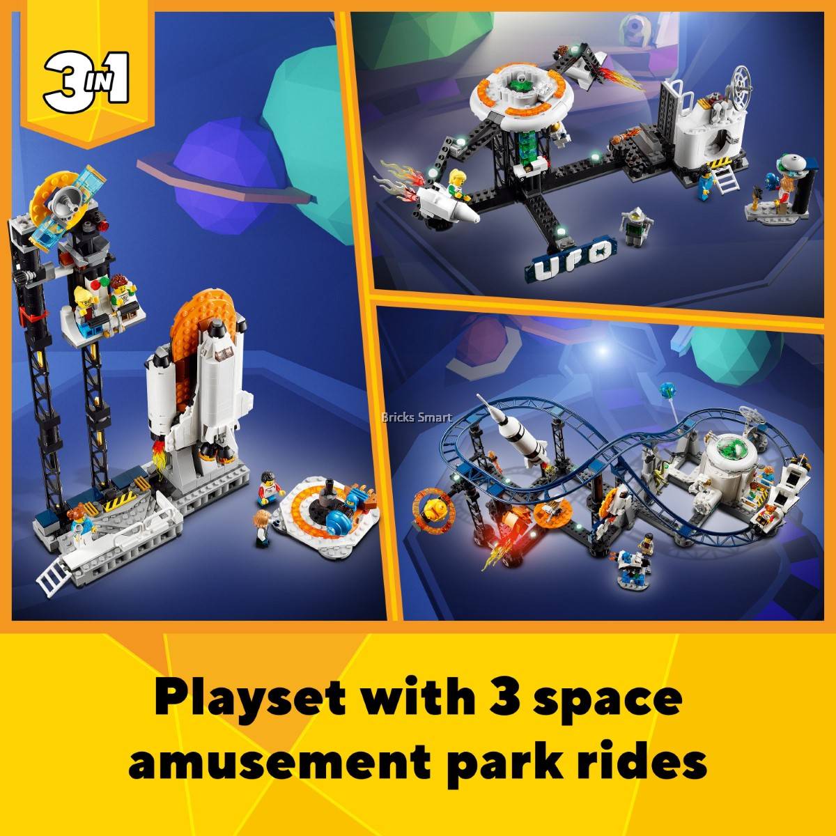 LEGO 31142 Creator Space Roller Coaster Building Toy Set
