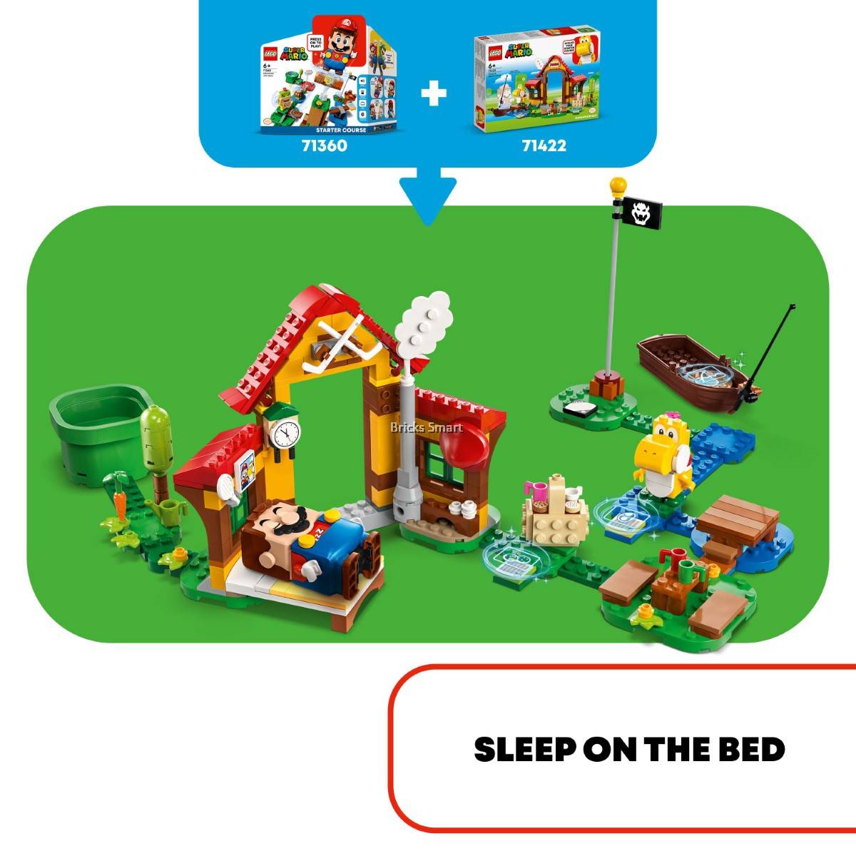 LEGO 71422 Super Mario: Picnic at Marios House Expansion Set Building ...