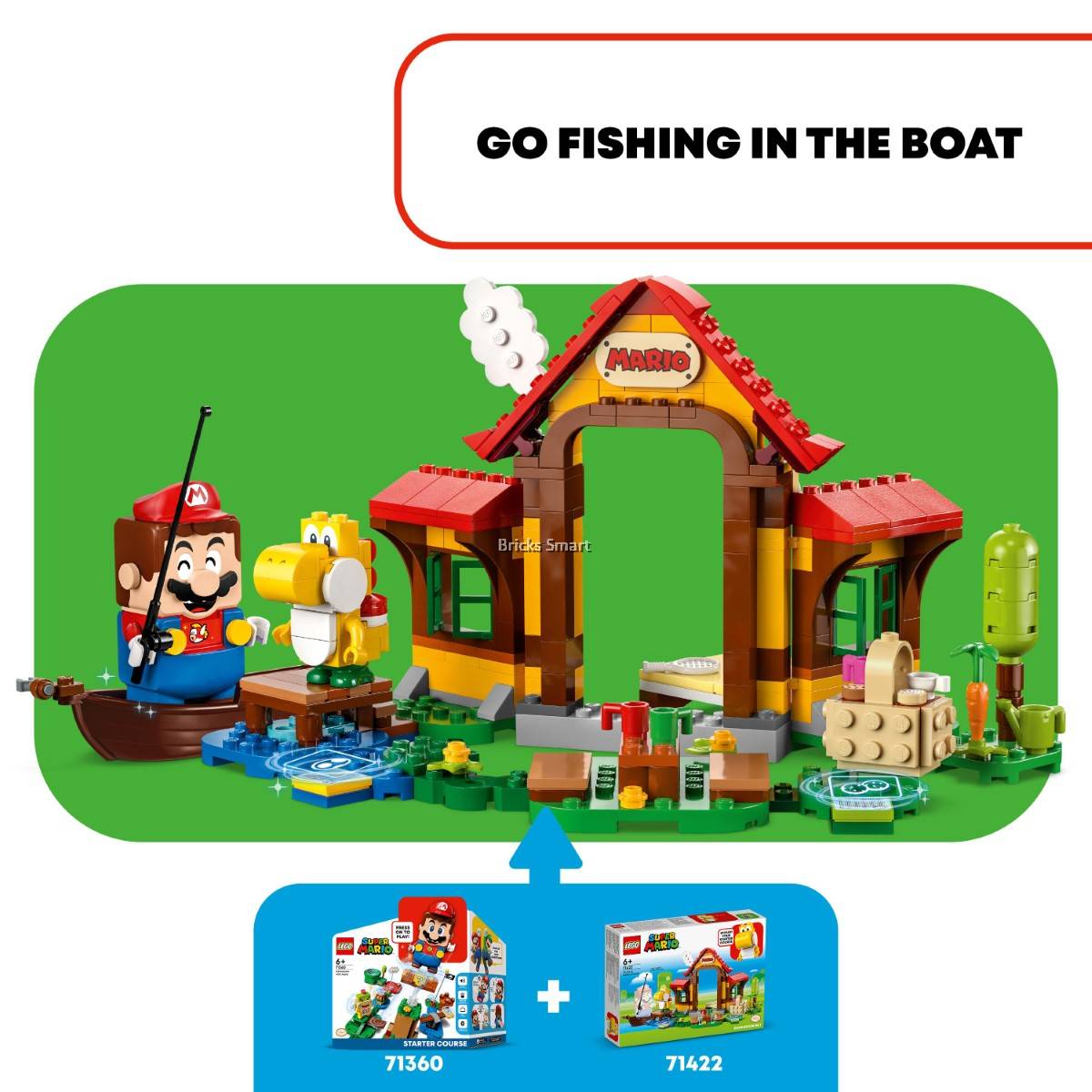 LEGO 71422 Super Mario: Picnic at Marios House Expansion Set Building ...