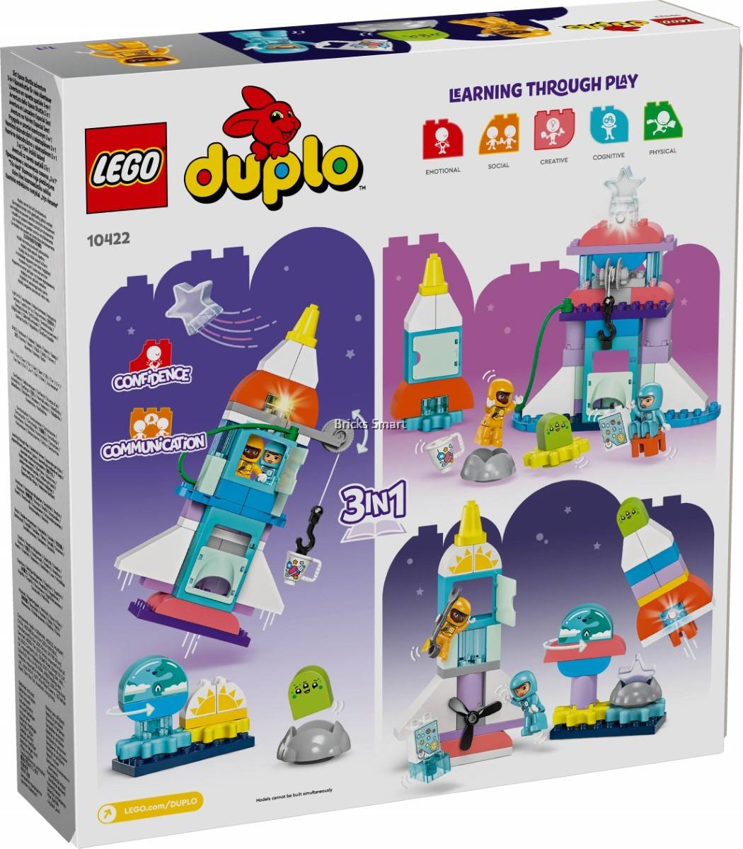 LEGO 10422 DUPLO 3in1 Space Shuttle Adventure Building Toy Set