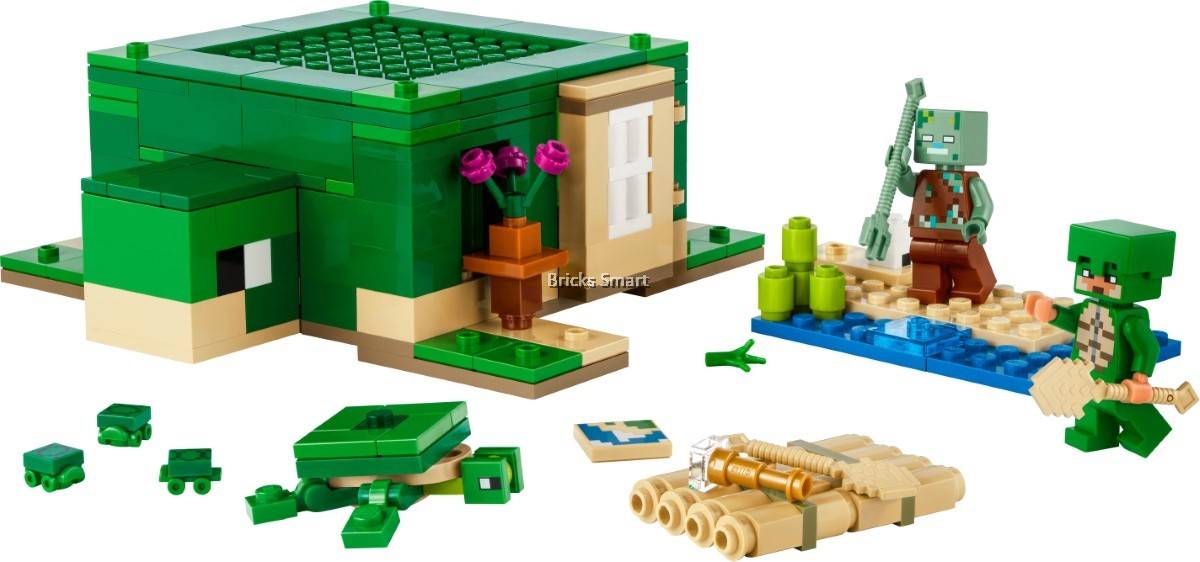 LEGO 21254 Minecraft The Turtle Beach House Buidling Toy Set