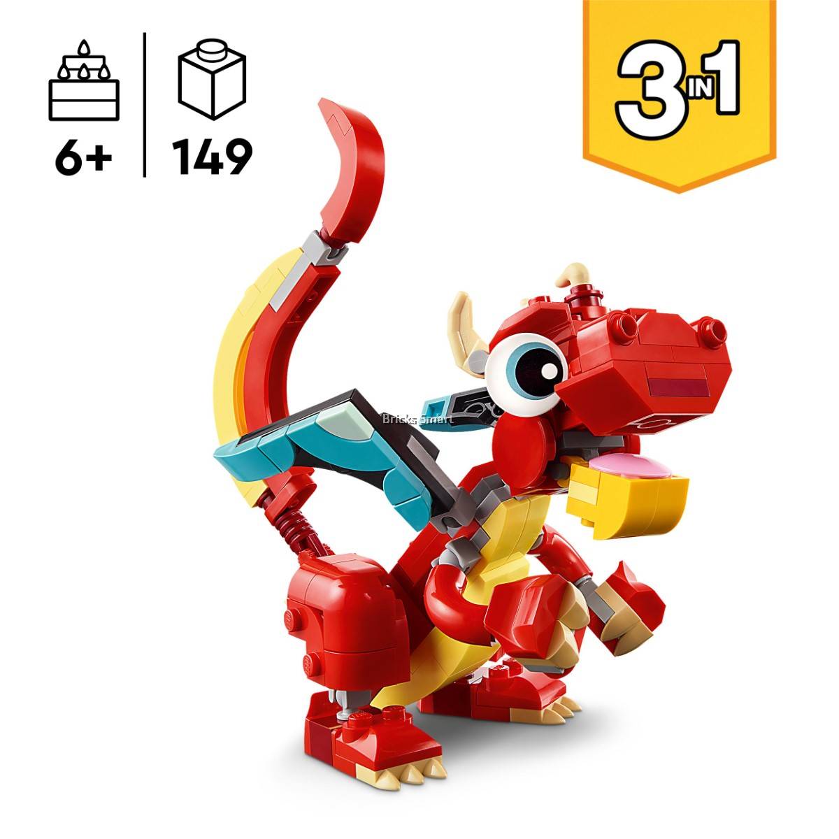 LEGO 31145 Creator Red Dragon Building Toy Set