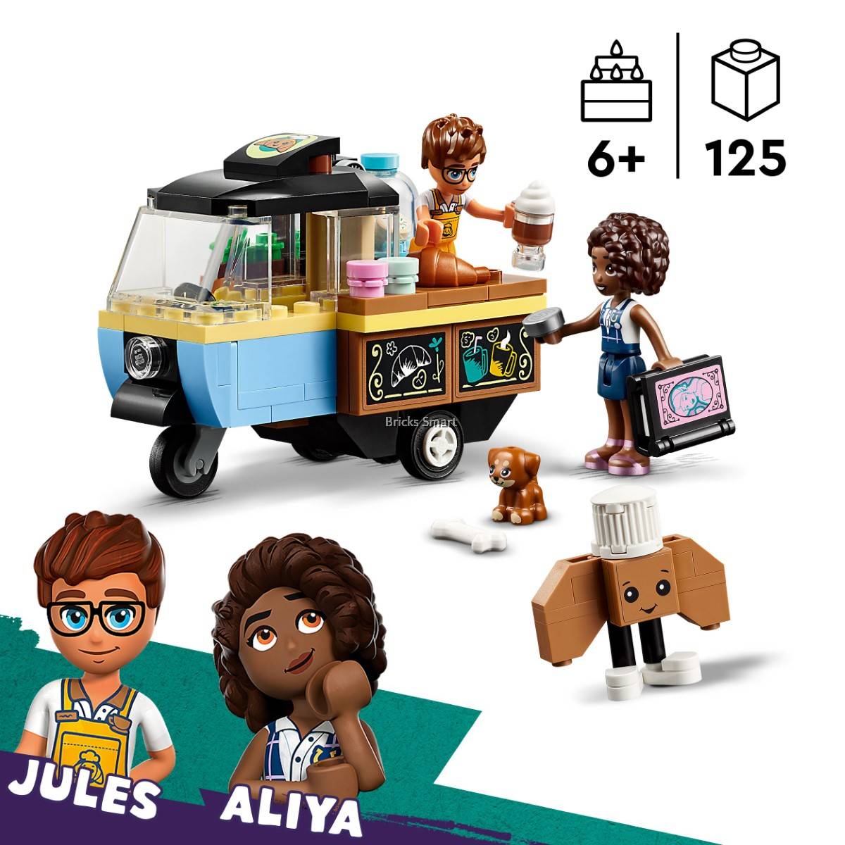LEGO 42606 Friends Mobile Bakery Food Cart Building Toy Set