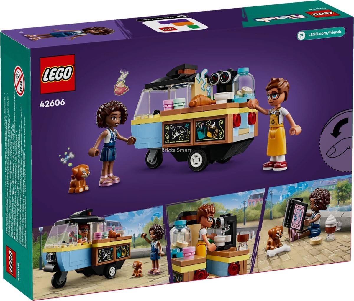 LEGO 42606 Friends Mobile Bakery Food Cart Building Toy Set