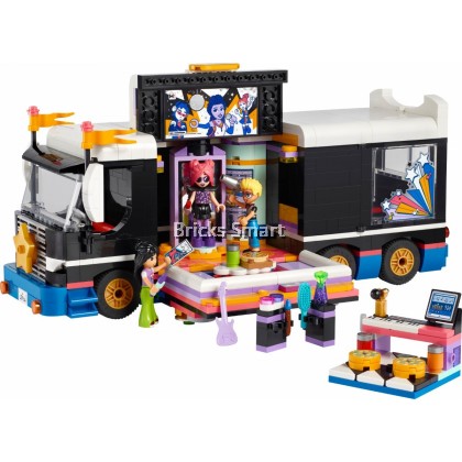 LEGO 42619 Friends Pop Star Music Tour Bus Building Toy Set