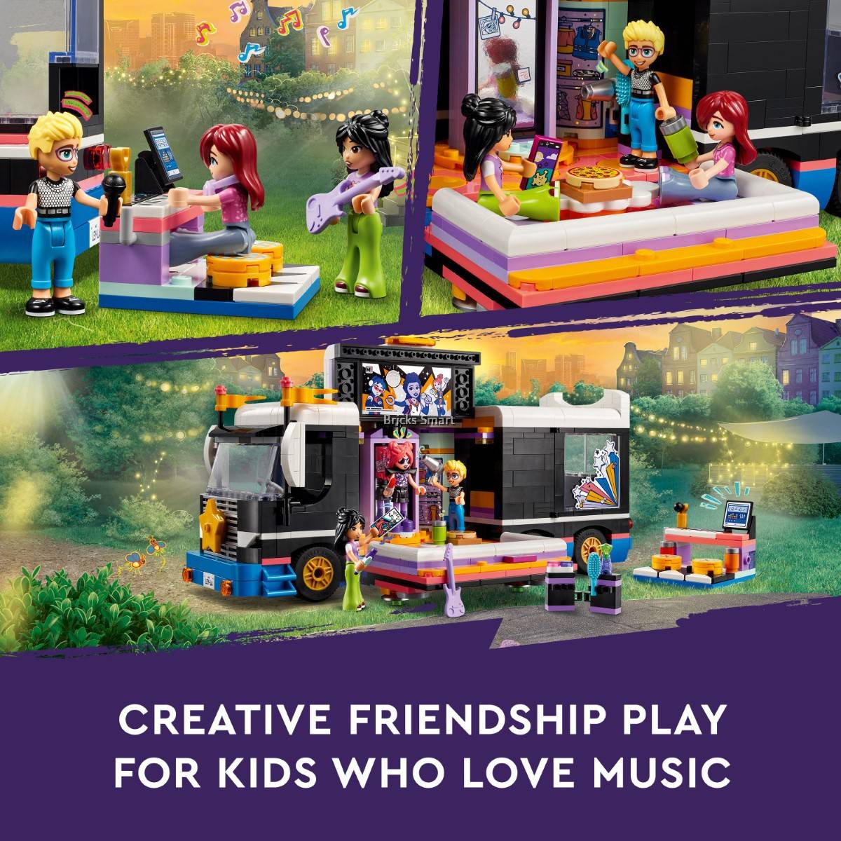 LEGO 42619 Friends Pop Star Music Tour Bus Building Toy Set