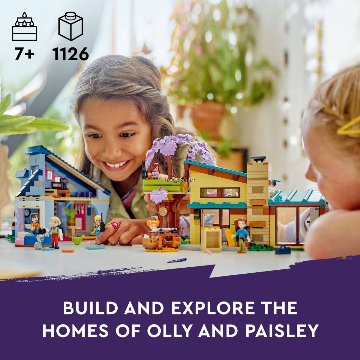 LEGO 42620 Friends Olly and Paisley's Family Houses Building Toy Set