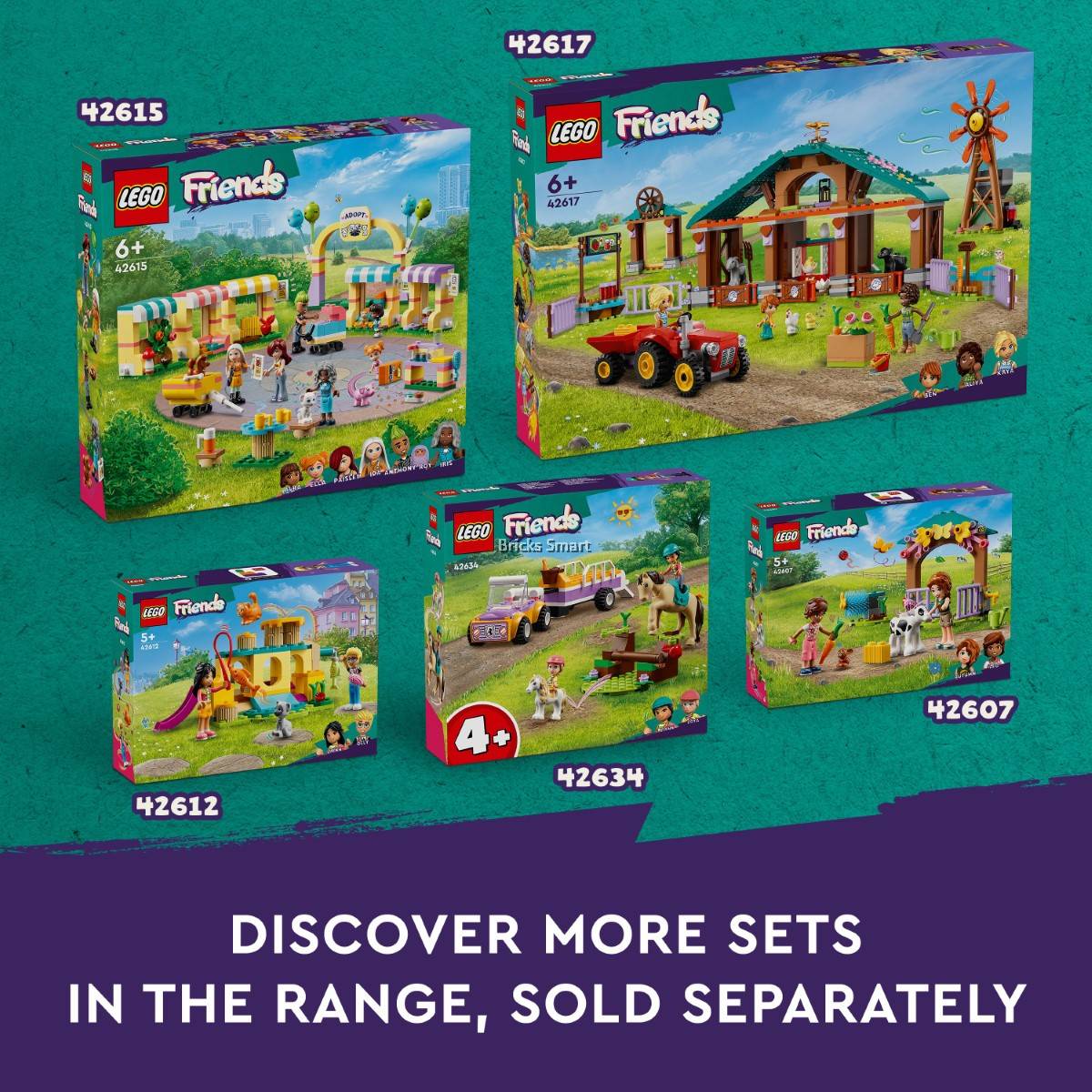 LEGO 42632 Friends Farm Animal Vet Clinic Building Toy Set