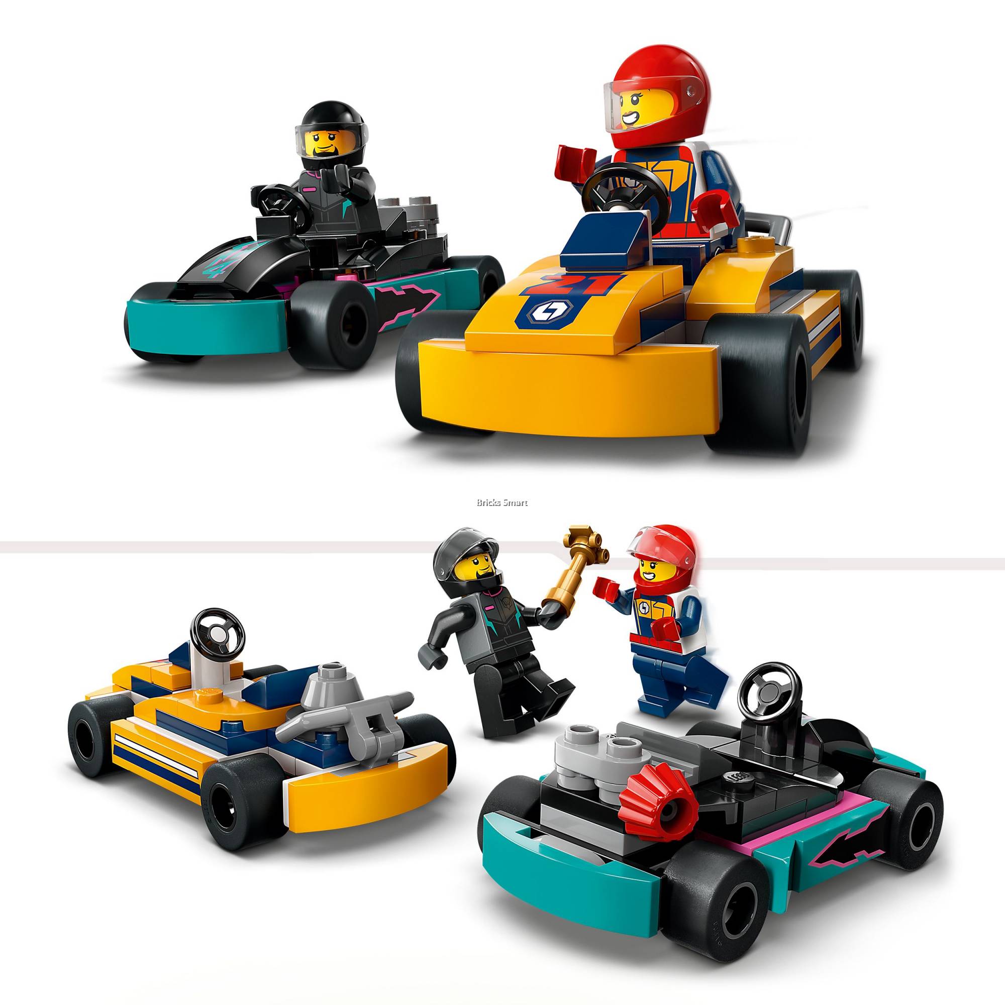 LEGO 60400 City Go Karts and Race Drivers Building Toy Set