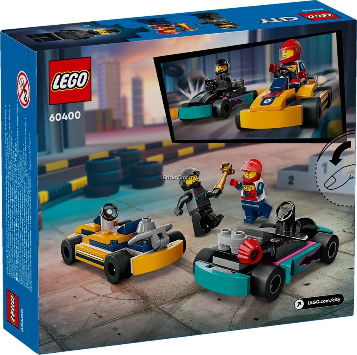 LEGO 60400 City Go Karts and Race Drivers Building Toy Set