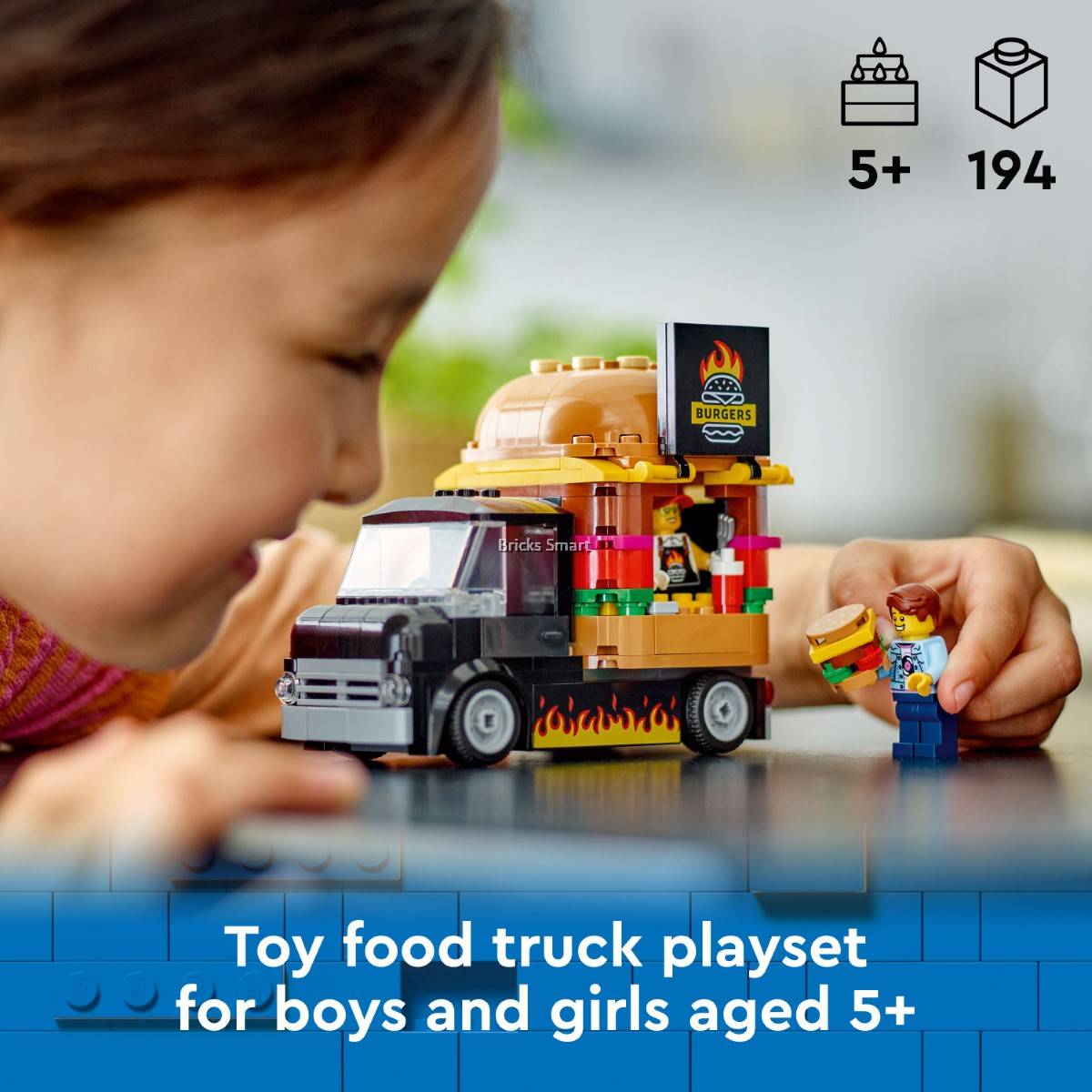 LEGO 60404 City Burger Truck Building Toy Set