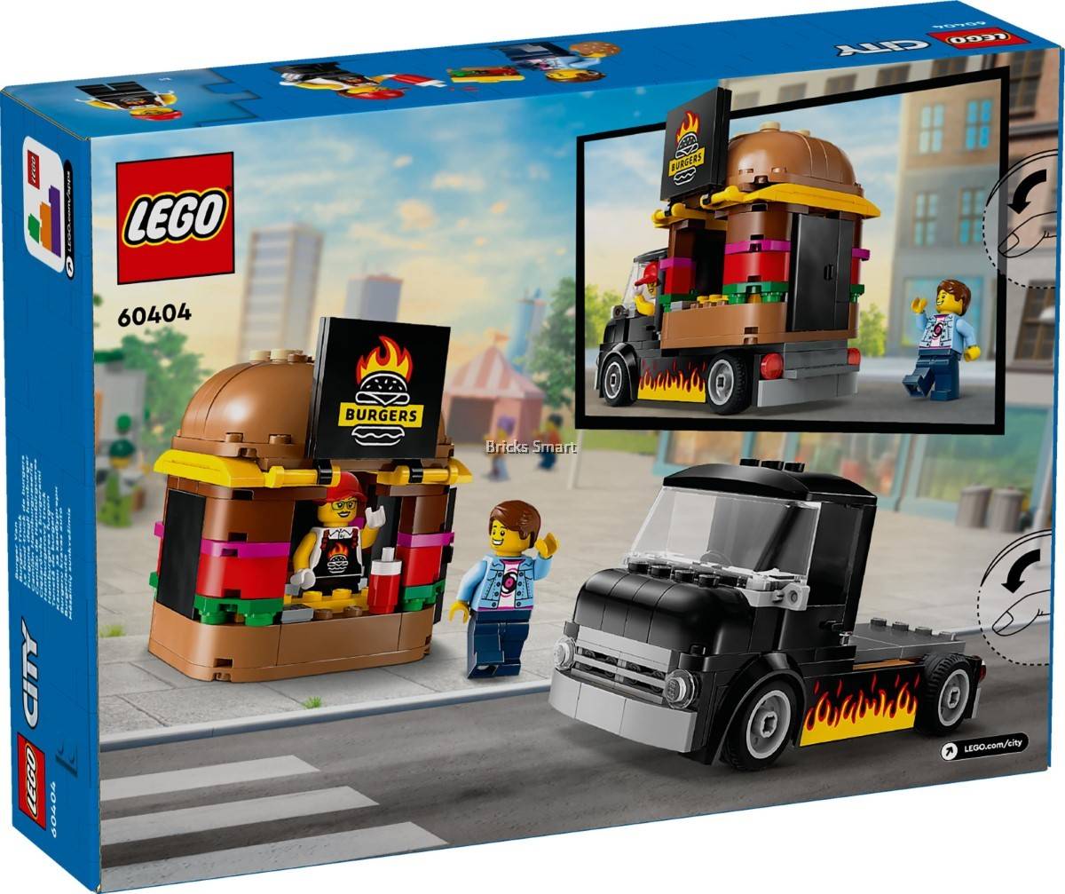 LEGO 60404 City Burger Truck Building Toy Set