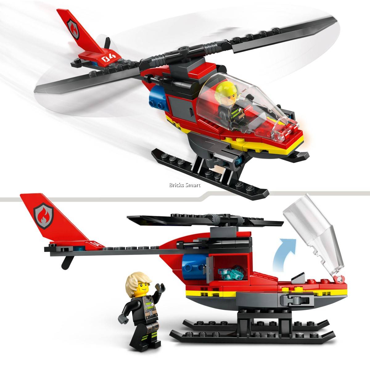 LEGO 60411 City Fire Rescue Helicopter Building Toy Set