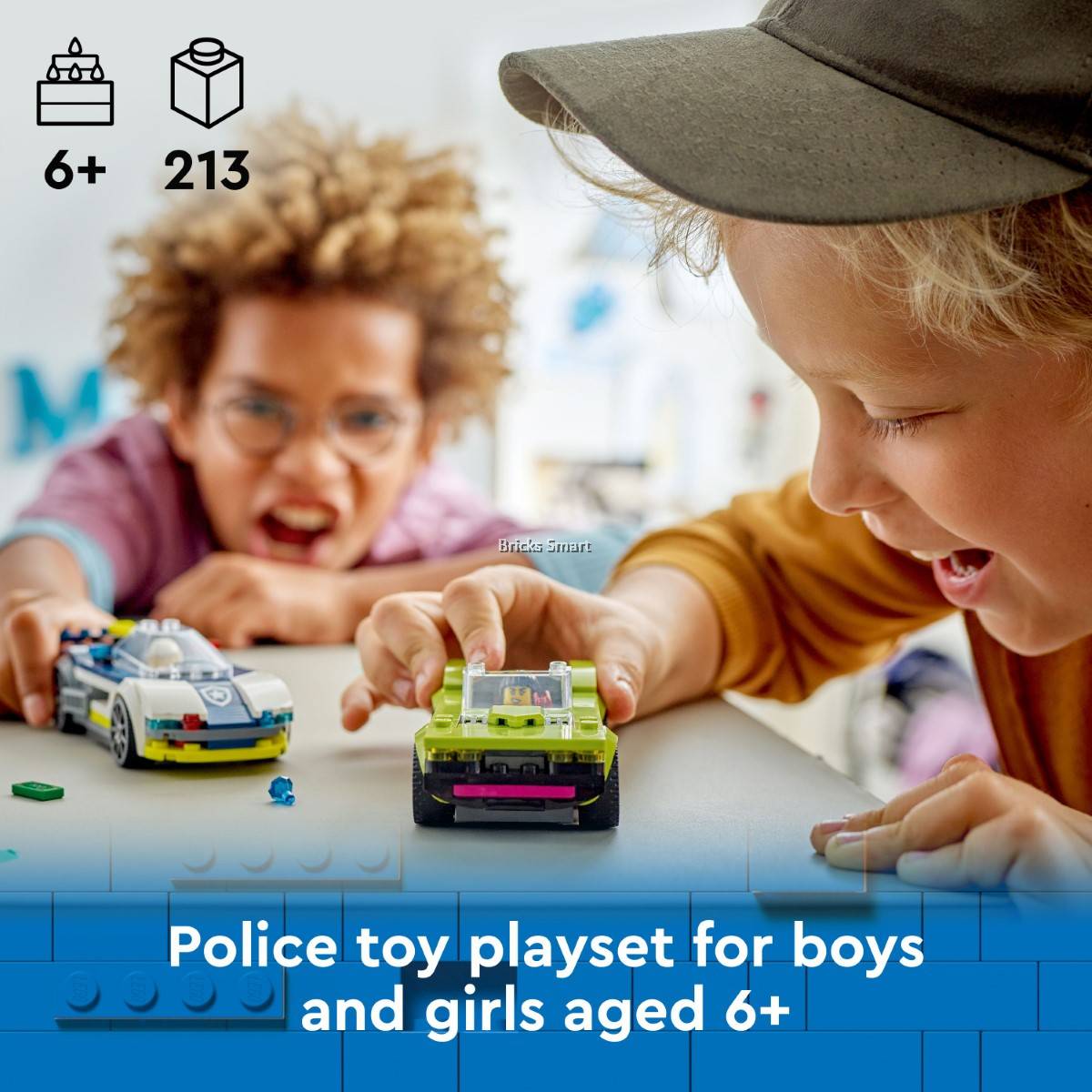 LEGO 60415 City Police Car and Muscle Car Chase Building Toy Set