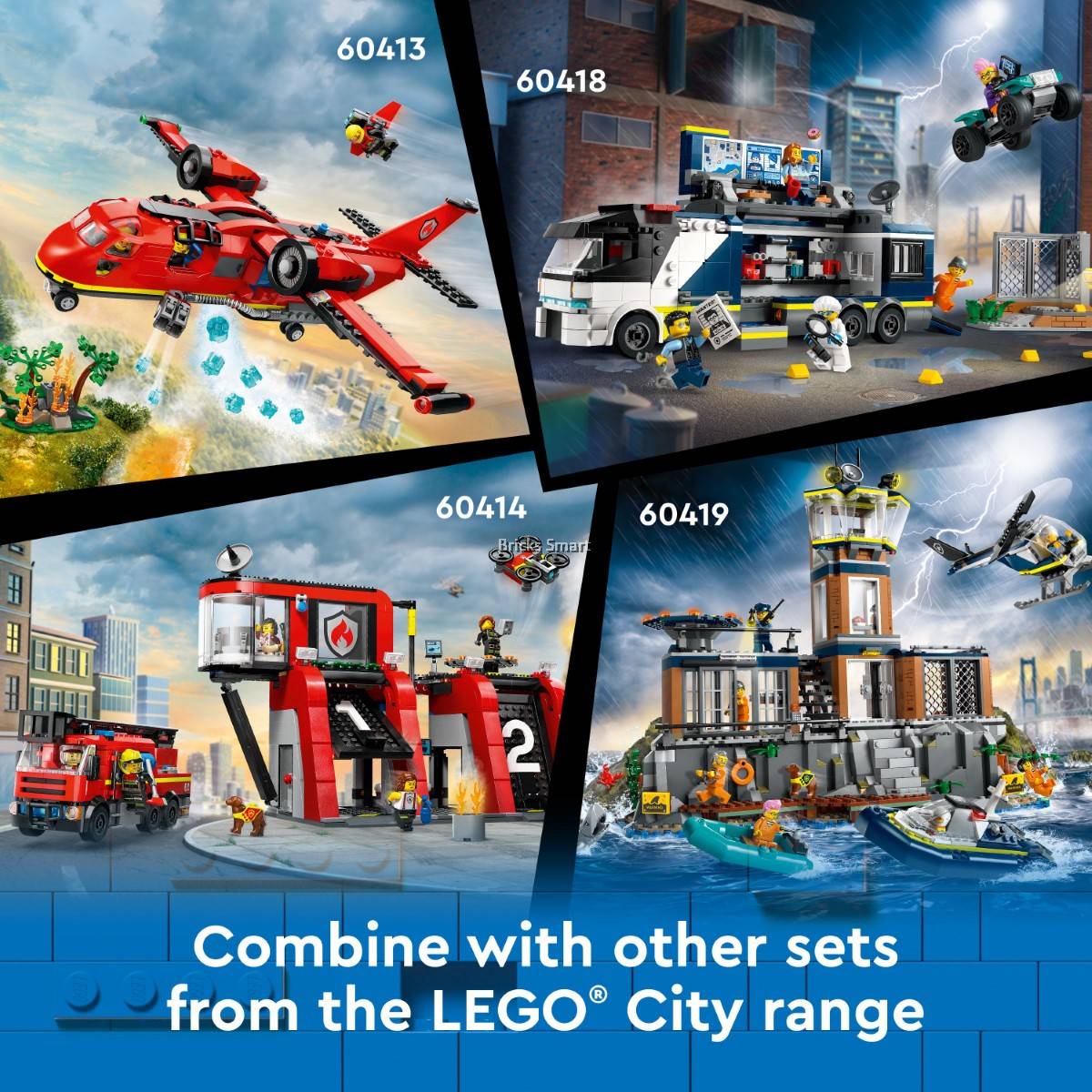 LEGO 60419 City Police Prison Island Building Toy Set