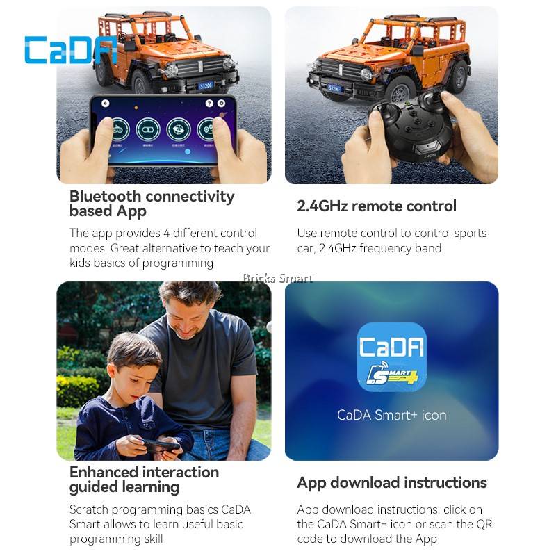 CaDA Tank SUV 1:12 C51206W RC Block Toy Set (561 Pieces)