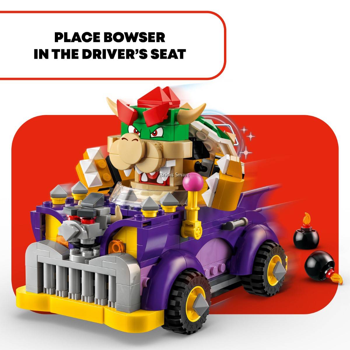 LEGO 71431 Super Mario Bowser's Muscle Car Expansion Set Building Toy Set
