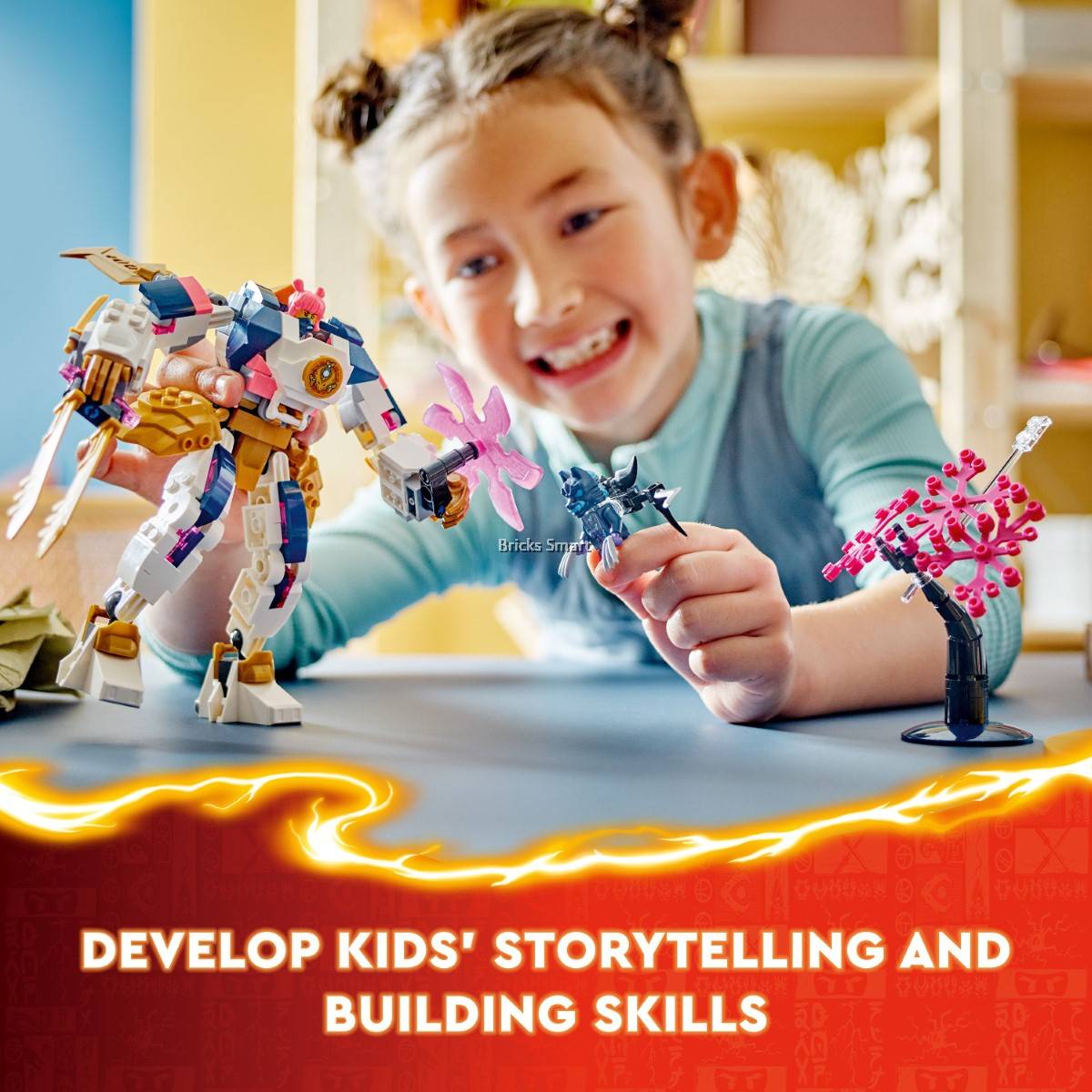 LEGO 71807 Ninjago Sora's Elemental Tech Mech Building Toy Set