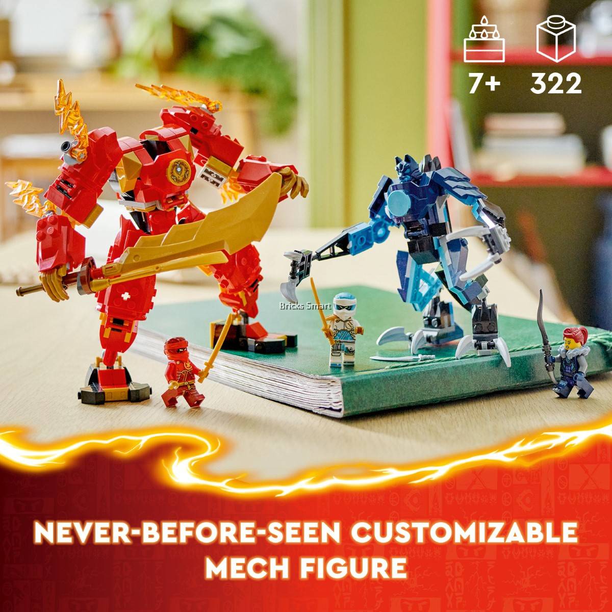 LEGO 71808 Ninjago Kai's Elemental Fire Mech Building Toy Set
