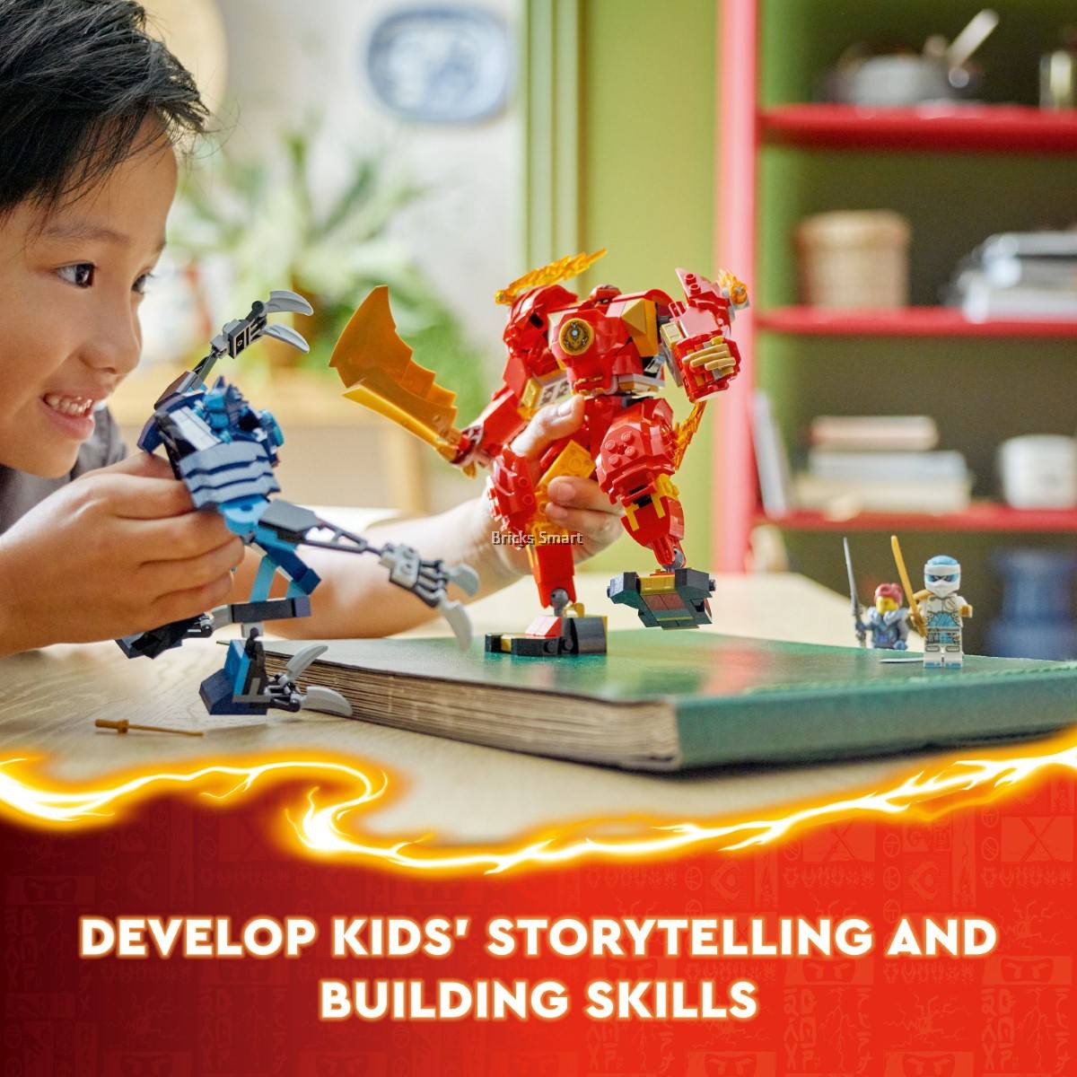 LEGO 71808 Ninjago Kai's Elemental Fire Mech Building Toy Set