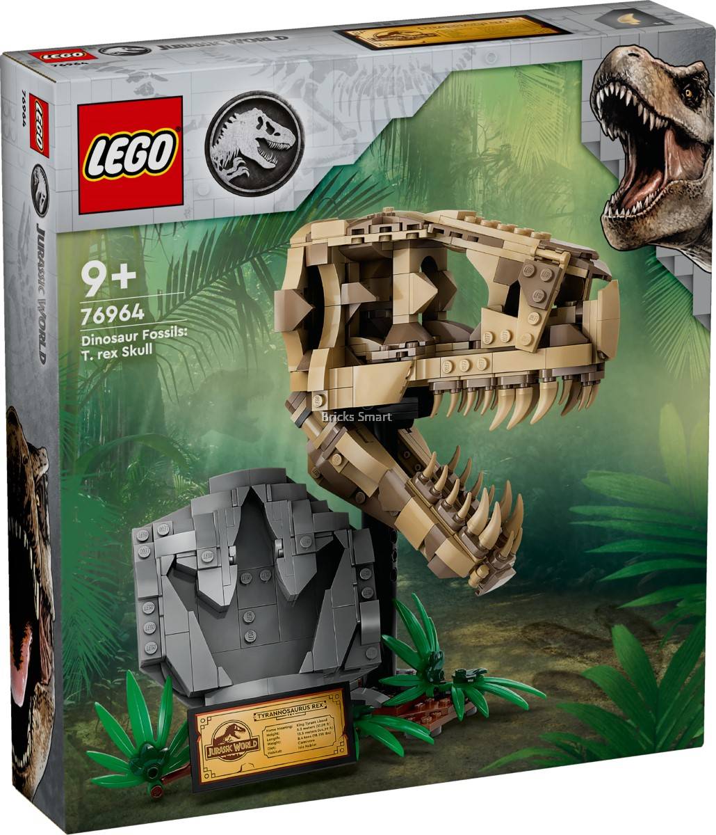 LEGO 76964 Jurassic World Dinosaur Fossils: T. rex Skull Building Toy Set
