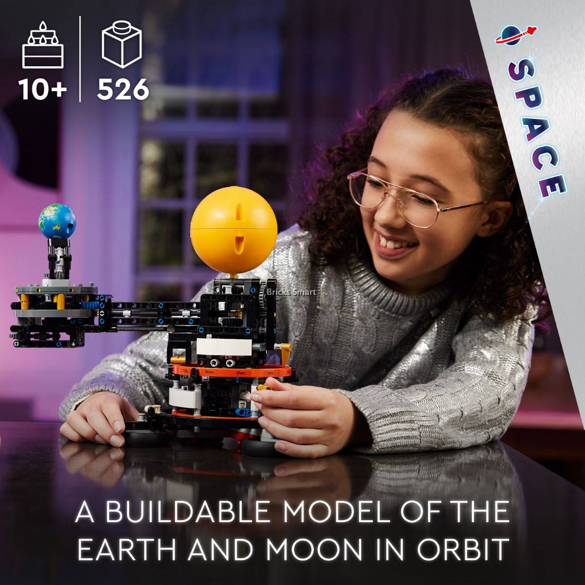 LEGO 42179 Technic Planet Earth and Moon in Orbit Building Toy Set