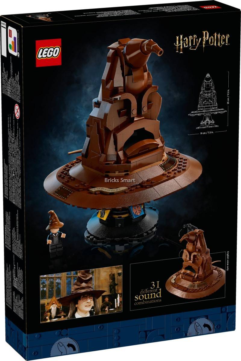 LEGO 76429 Harry Potter Talking Sorting Hat Building Toy Set