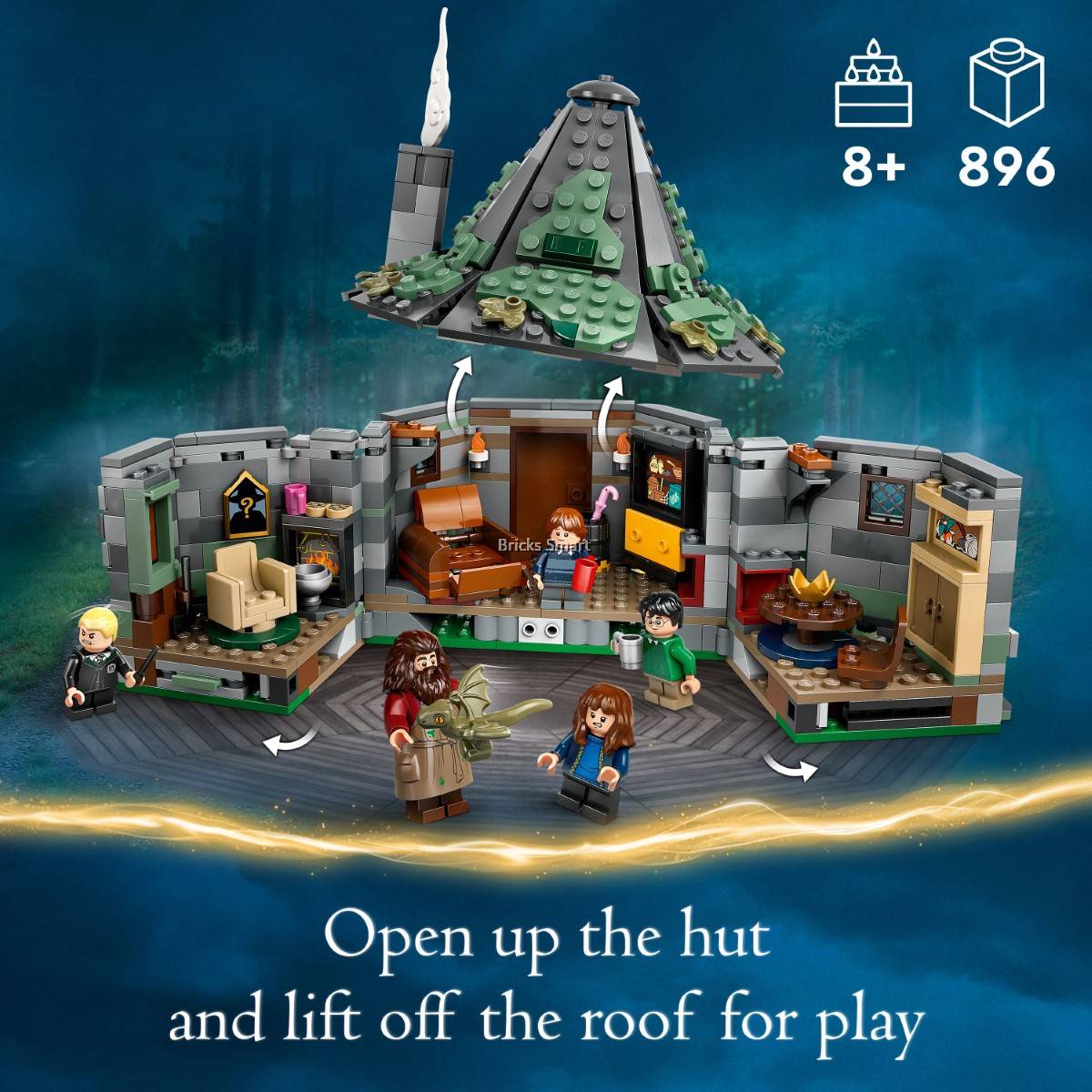LEGO 76428 Harry Potter Hagrid’s Hut: An Unexpected Visit Building Toy Set