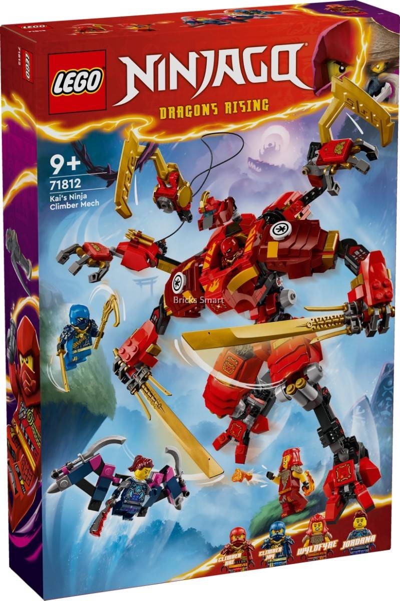 LEGO 71812 NINJAGO Kai’s Ninja Climber Mech Building Toy Set