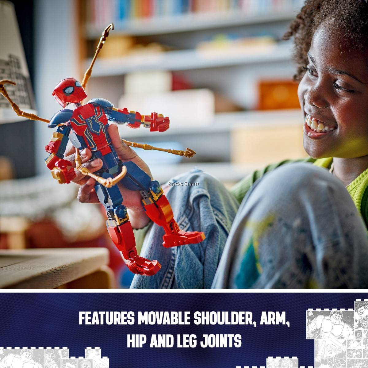 LEGO 76298 Marvel Iron Spider-Man Construction Figure Building Toy Set