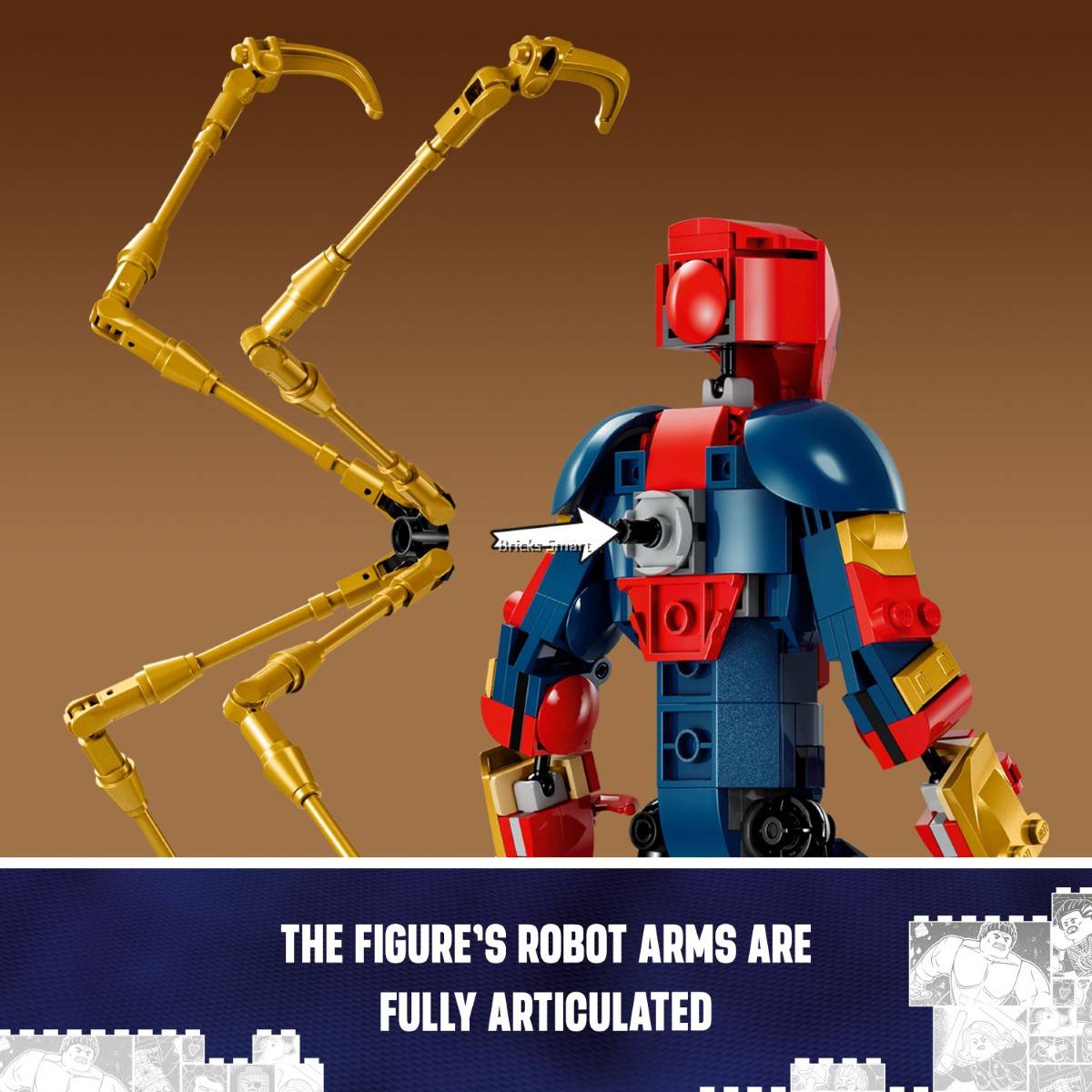 LEGO 76298 Marvel Iron Spider-Man Construction Figure Building Toy Set