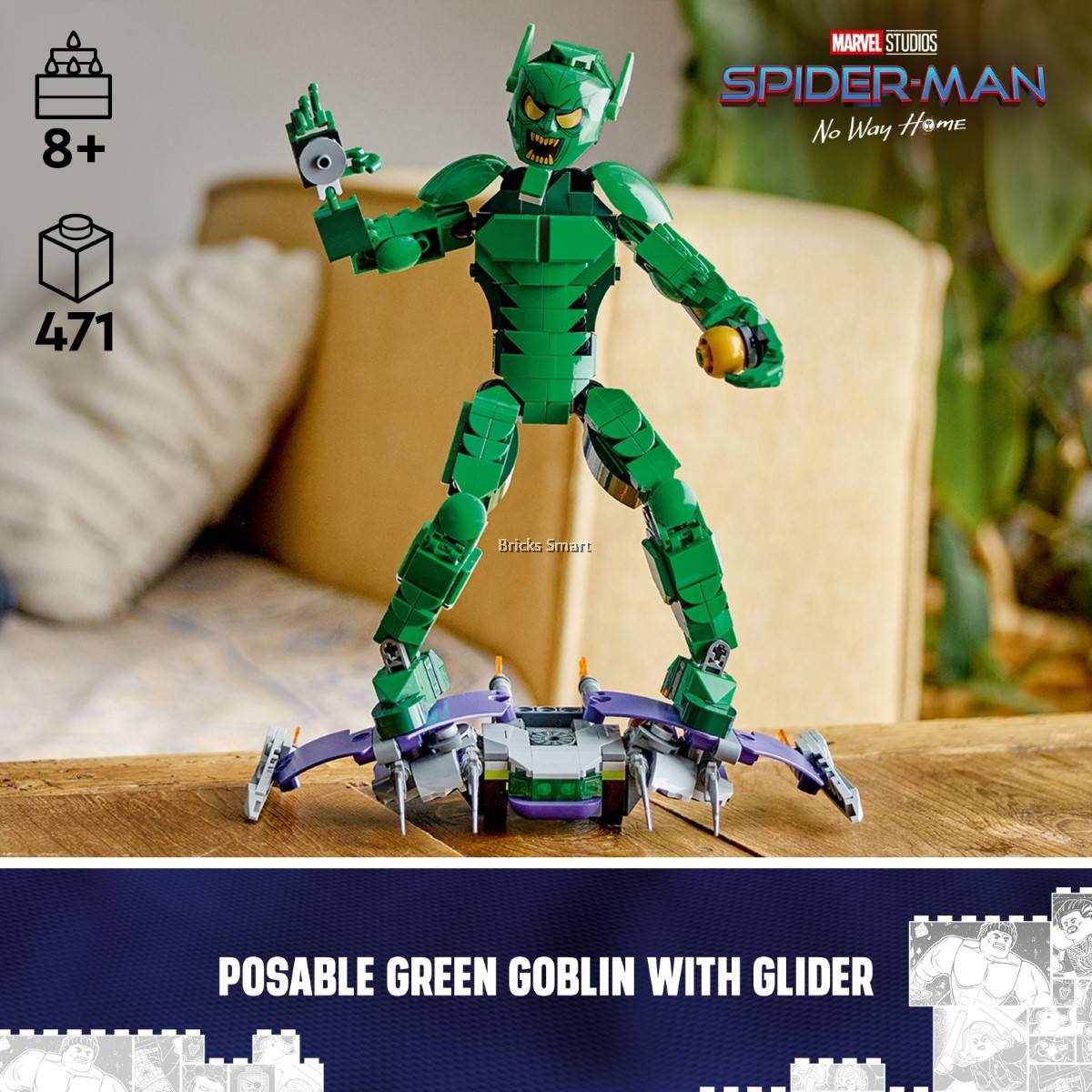 LEGO 76284 Marvel Green Goblin Construction Figure Building Toy Set