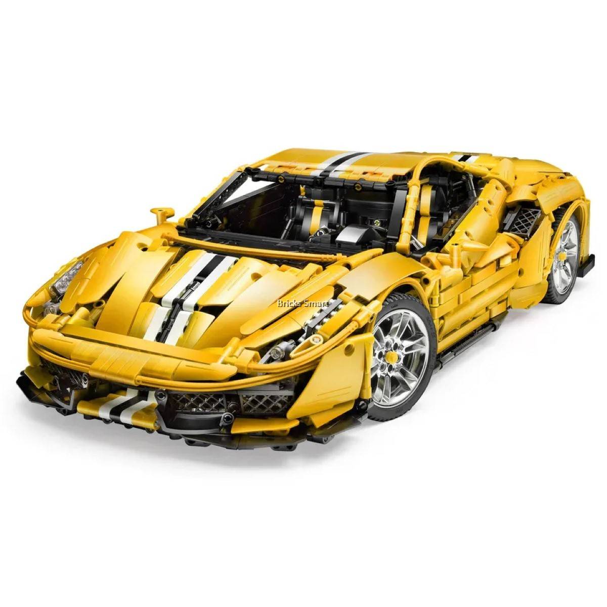 CaDA Master Italian Yellow Supercar 1: 8 C61057W RC Block Toy Set