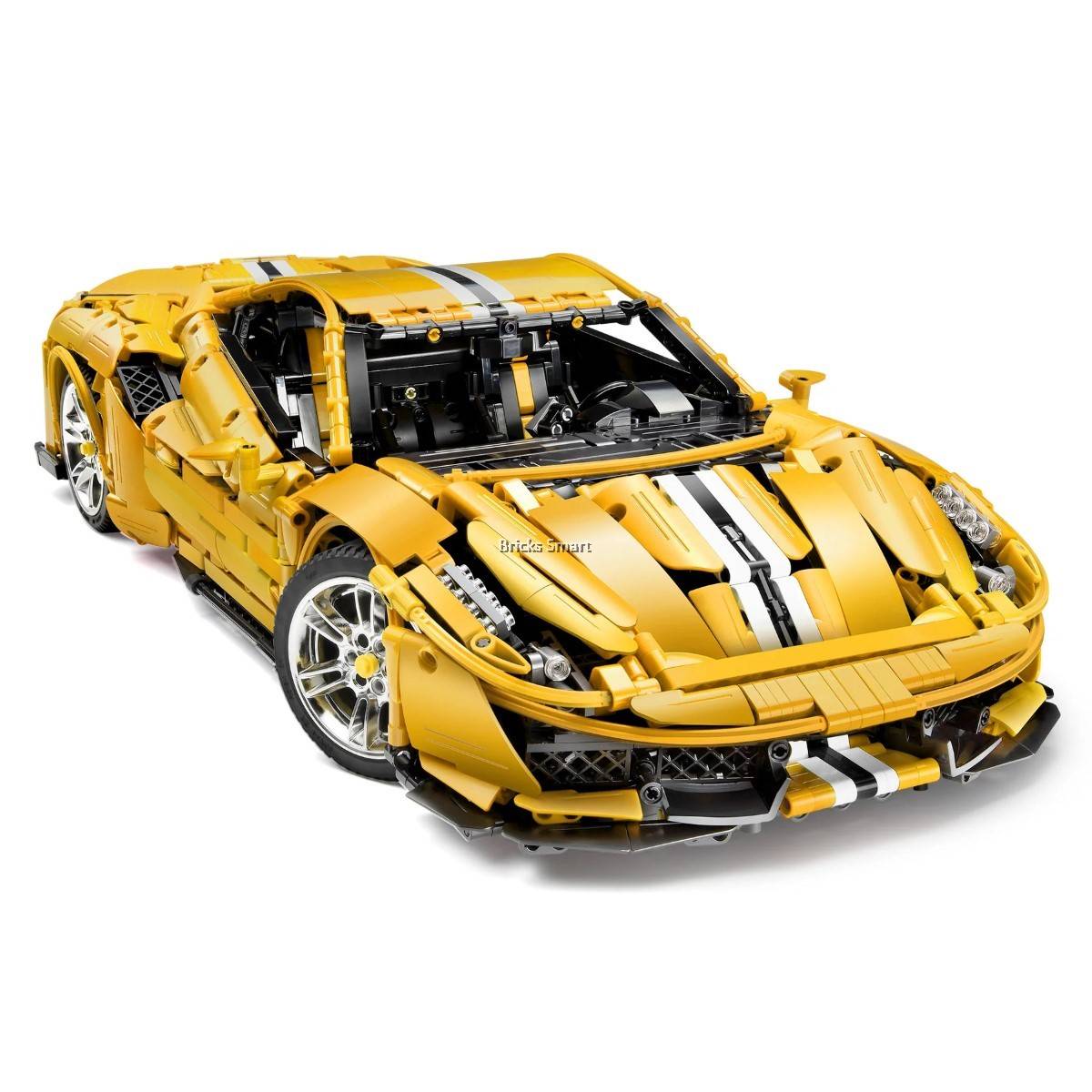 CaDA Master Italian Yellow Supercar 1: 8 C61057W RC Block Toy Set