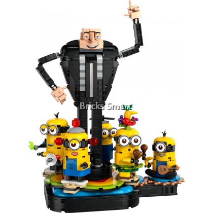 LEGO 75582 Despicable Me 4 Brick-Built Gru and Minions Building Toy Set