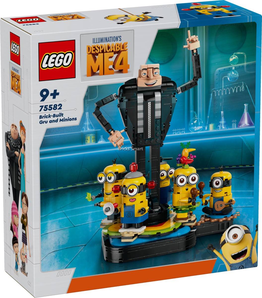 LEGO 75582 Despicable Me 4 Brick-Built Gru and Minions Building Toy Set