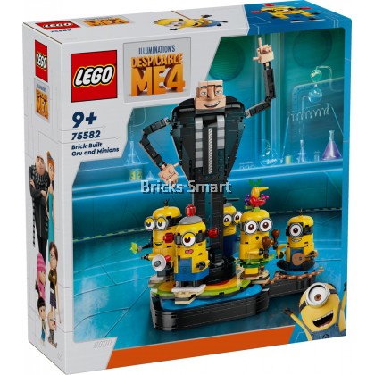 LEGO 75582 Despicable Me 4 Brick-Built Gru and Minions Building Toy Set