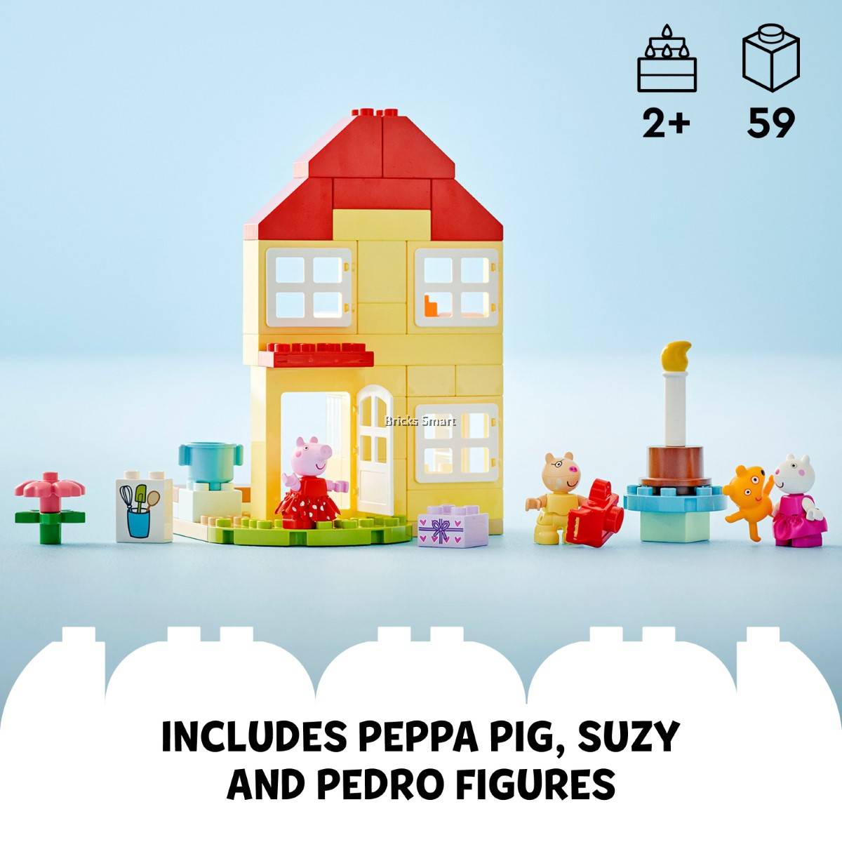 LEGO 10433 Duplo Peppa Pig Birthday House Building Toy Set