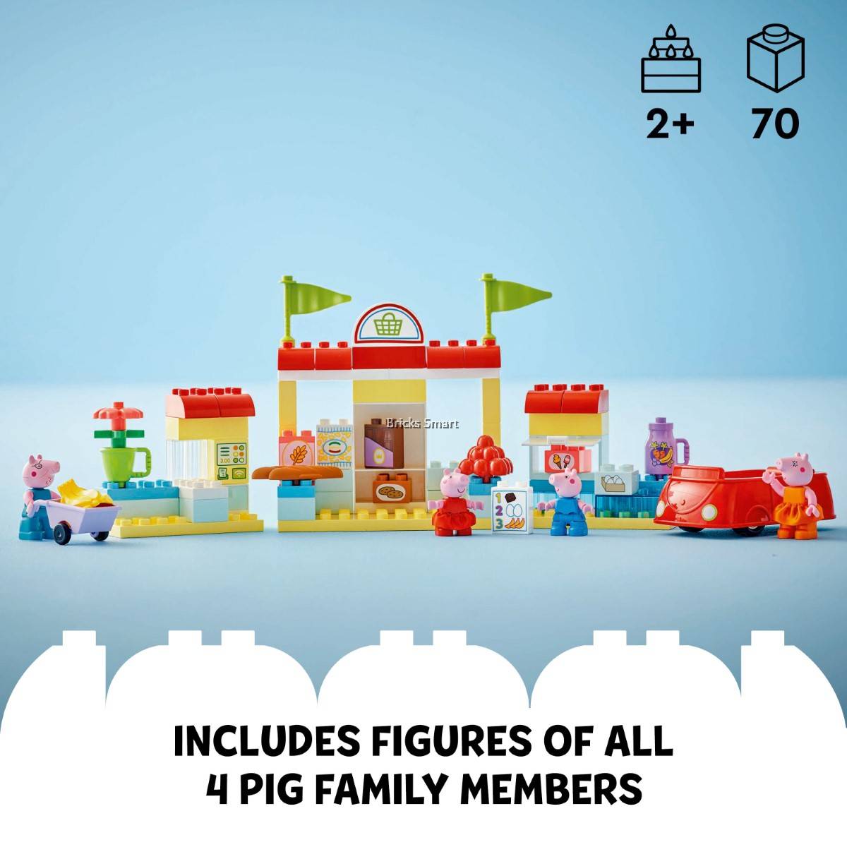 LEGO 10434 Duplo Peppa Pig Supermarket Building Toy Set