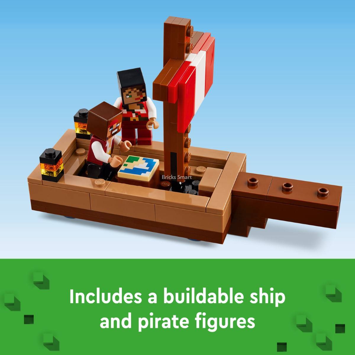 LEGO 21259 Minecraft The Pirate Ship Voyage Building Toy Set
