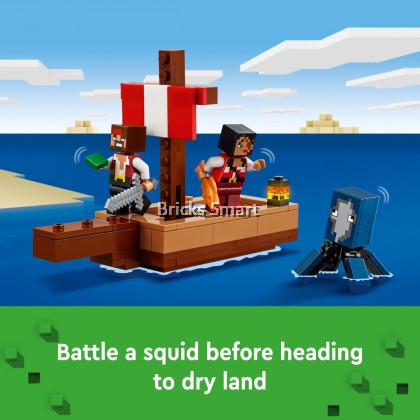 LEGO 21259 Minecraft The Pirate Ship Voyage Building Toy Set