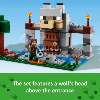 LEGO 21261 Minecraft The Wolf Stronghold Building Toy Set