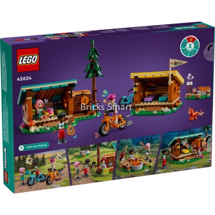 LEGO 42624 Friends Adventure Camp Cozy Cabins Building Toy Set