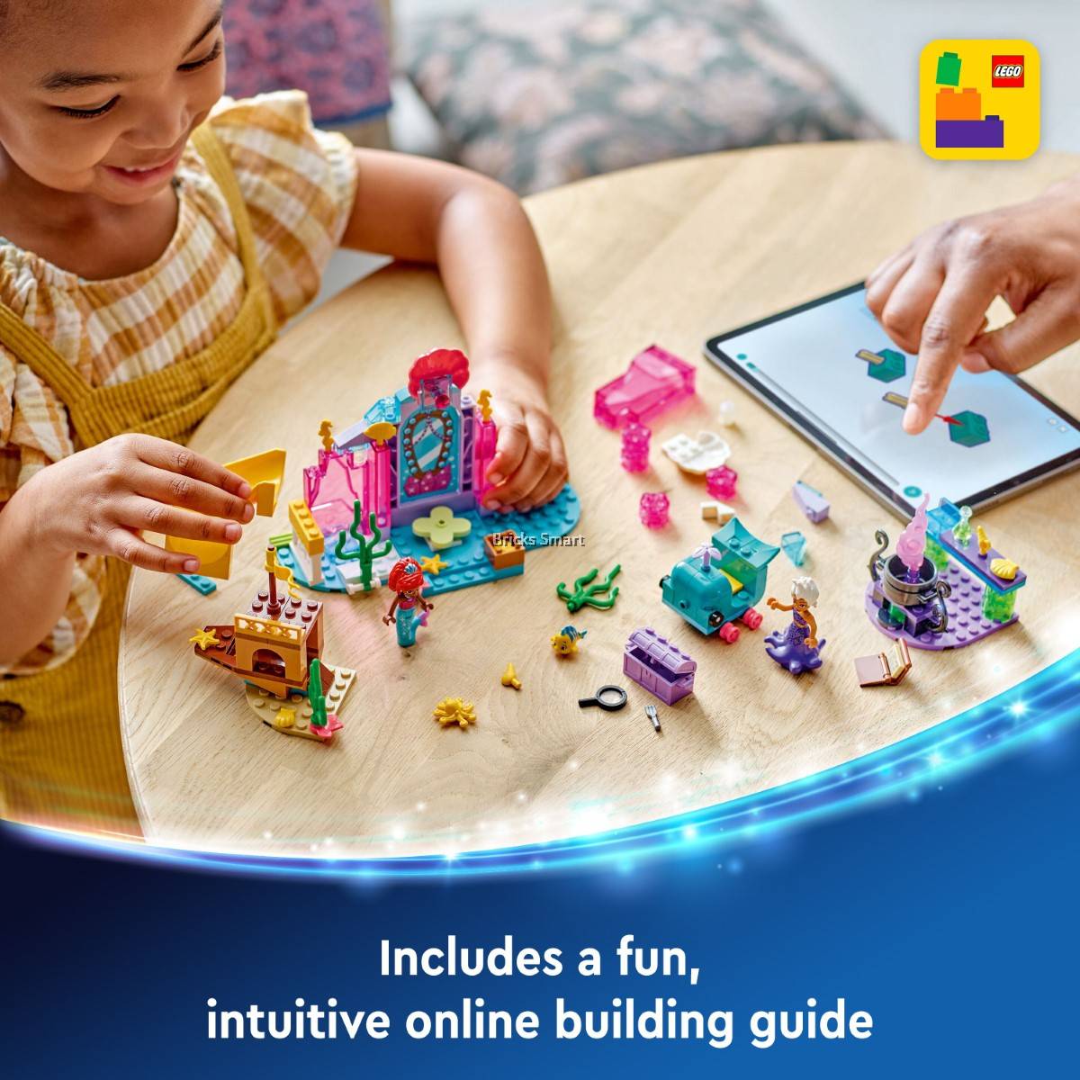 LEGO 43254 Disney Ariel's Crystal Cavern Building Toy Set