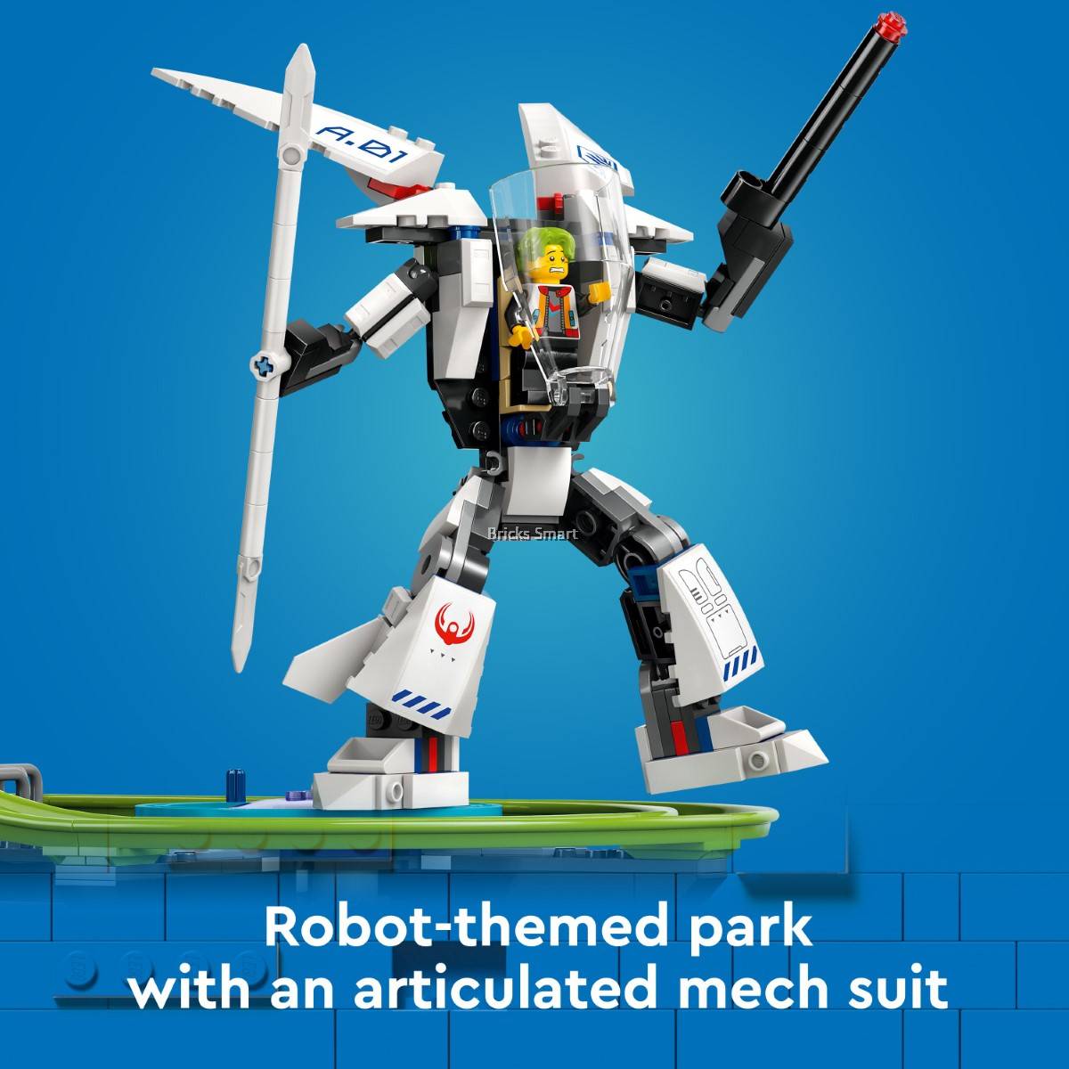 LEGO 60421 City Robot World Roller-Coaster Park Building Toy Set