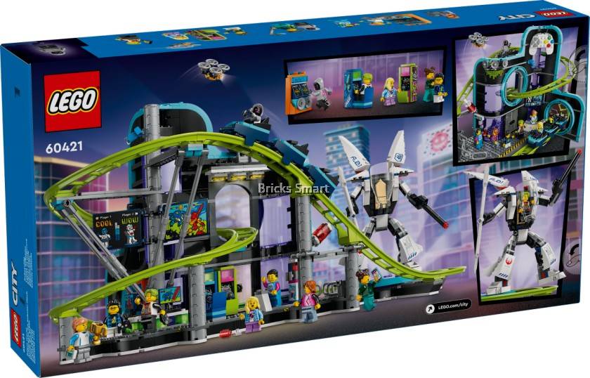 LEGO 60421 City Robot World Roller-Coaster Park Building Toy Set